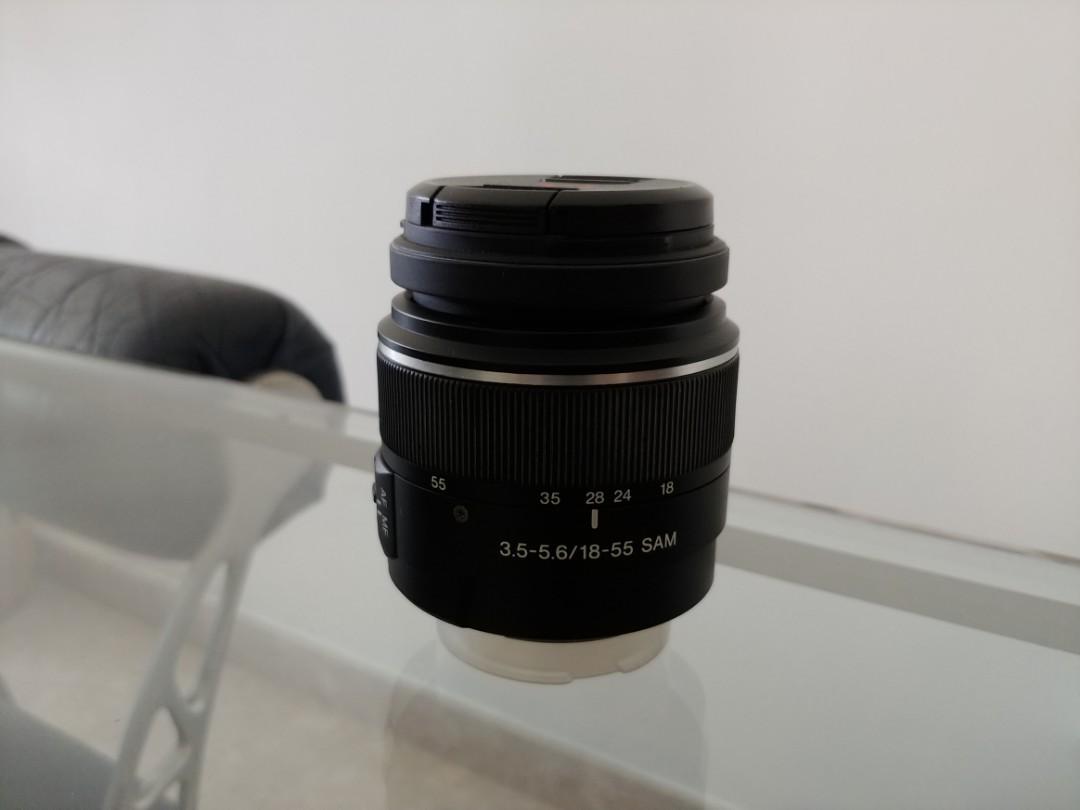 Sony A55 A-Mount with 3 lenses, external flash, battery grip ...