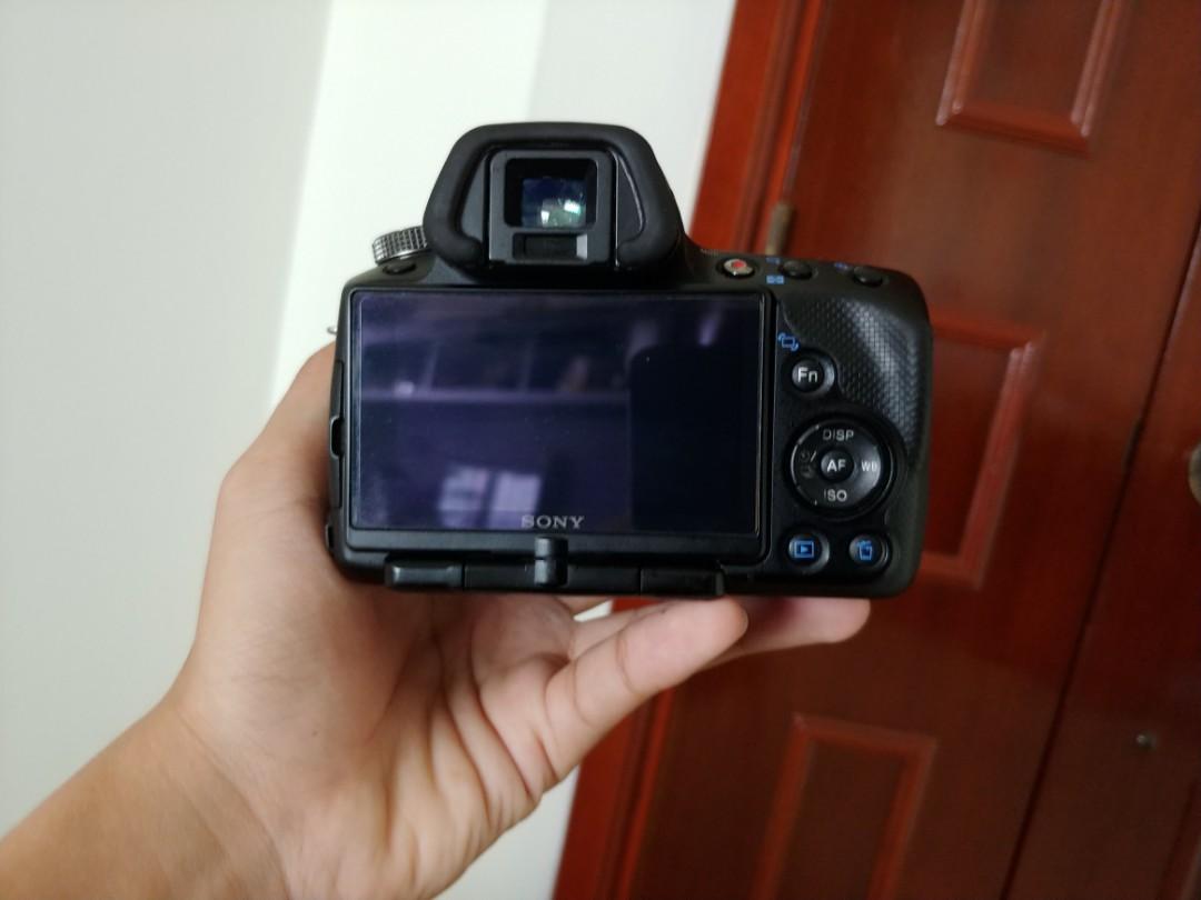Sony A55 A-Mount with 3 lenses, external flash, battery grip ...