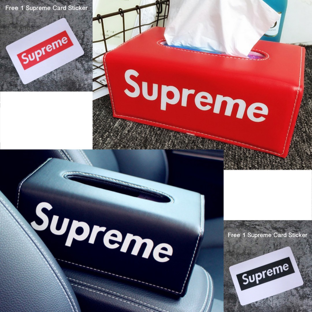 Supreme Tissue box (Free 1 Supreme Card Sticker), Furniture & Home ...