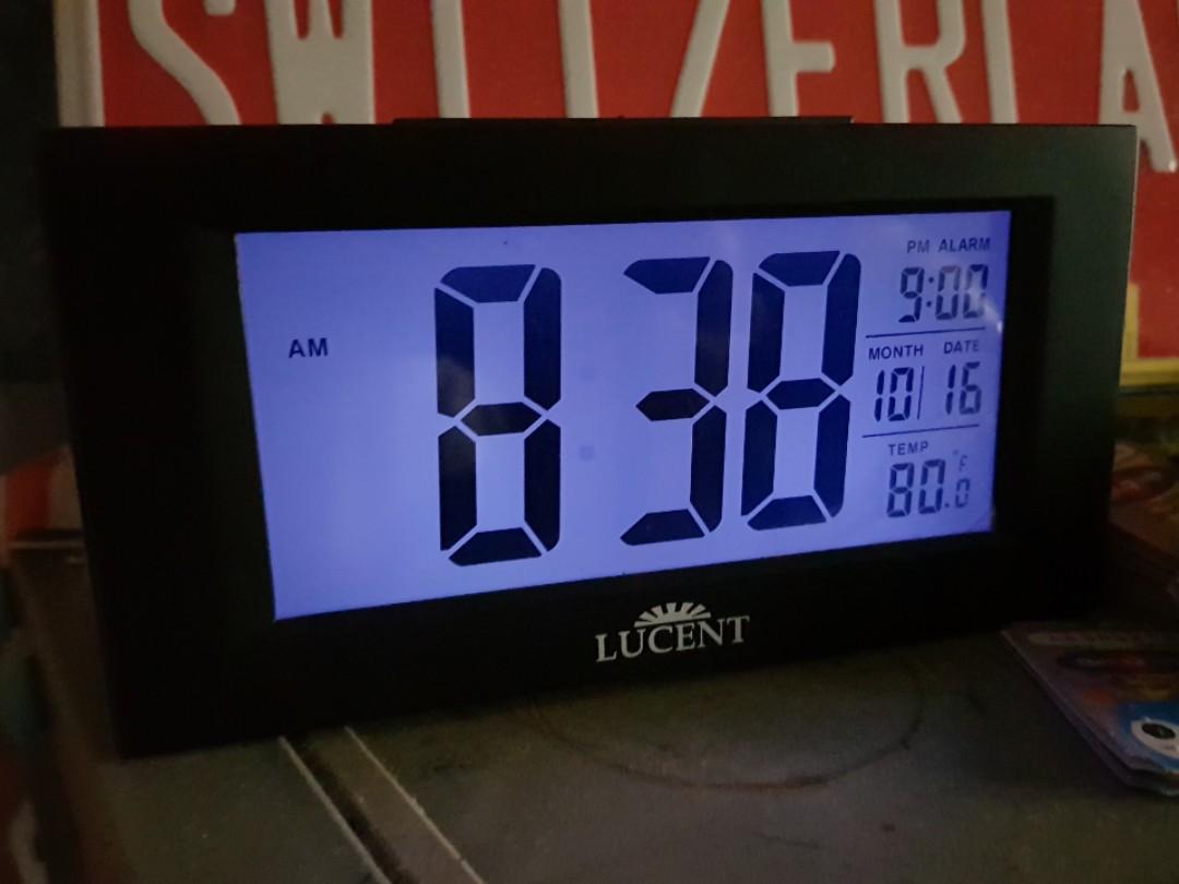 Table Digital Clock Auto Night Sensor +Date/Alarm/Tem Black, Furniture ...