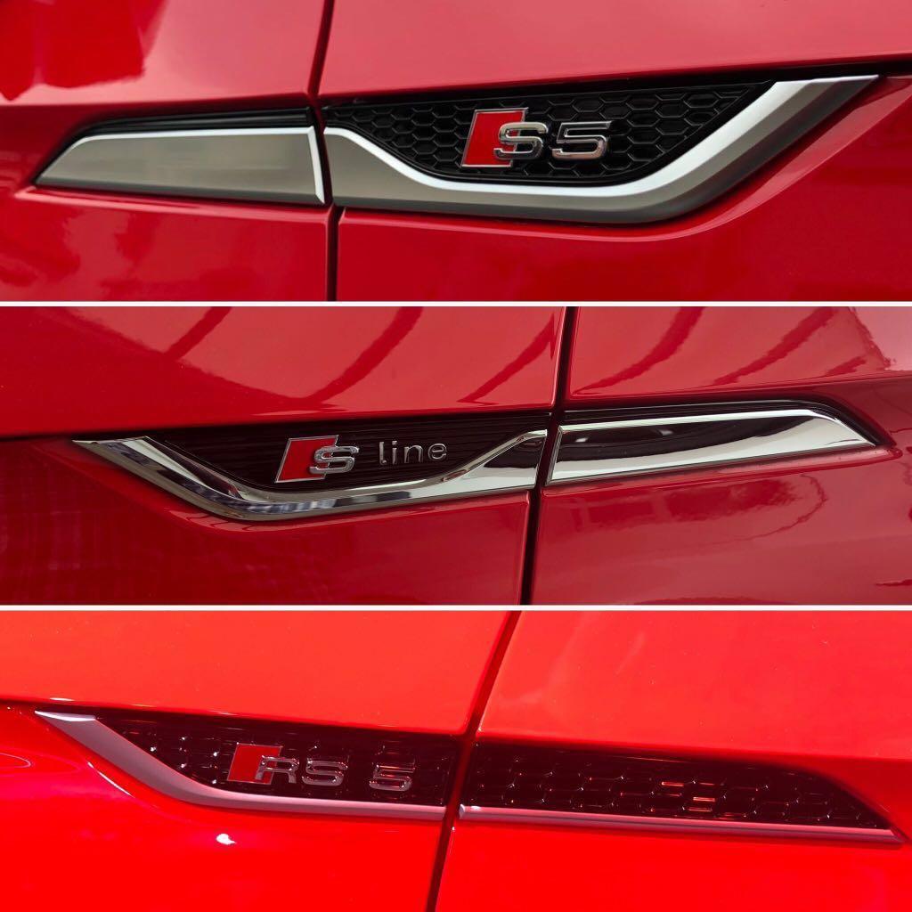 Audi A5 S5 RS5 Side Emblems, Car Accessories, Accessories on Carousell