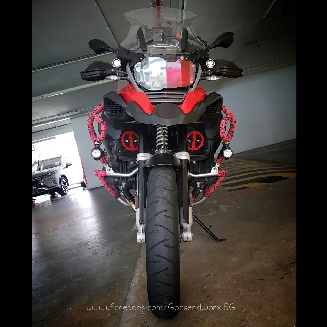 BMW R1200 GSA - Deadpool - Custom Radiator Guard by Godeendworx ...