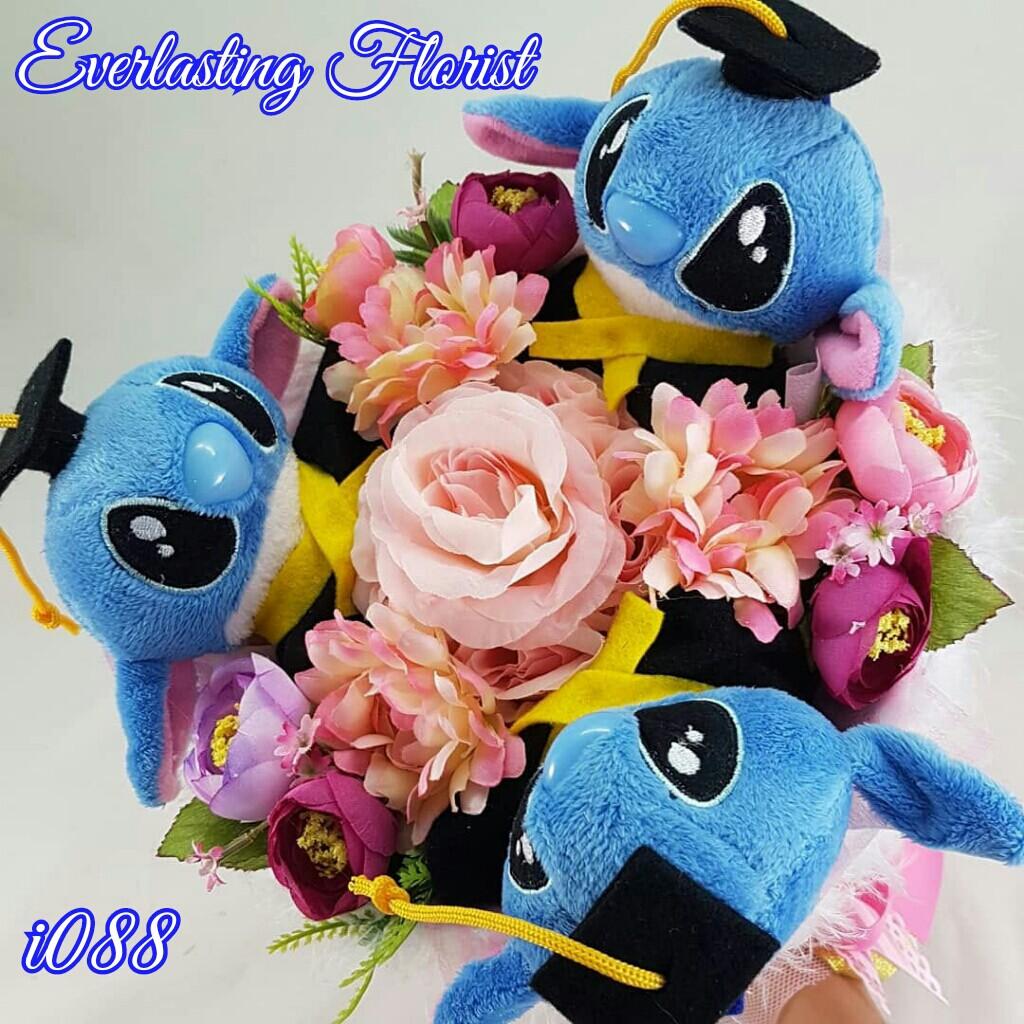 Bucket Stitch (i088 ) Buket Bunga Boneka Bouquet Wedding Wisuda Engaged ...