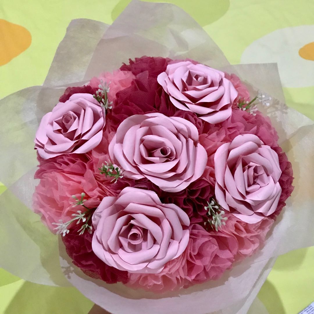 Bunga kertas (paper flower), Desain & Kerajinan Tangan, Lainnya di ...