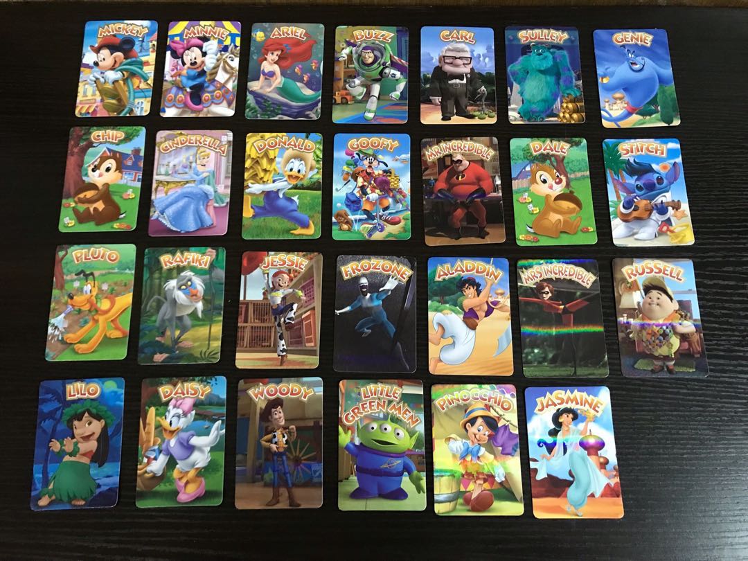 Disney / Pixar 角色Board Card (珍藏版-共27張), 興趣及遊戲, 玩具 & 遊戲類 - Carousell