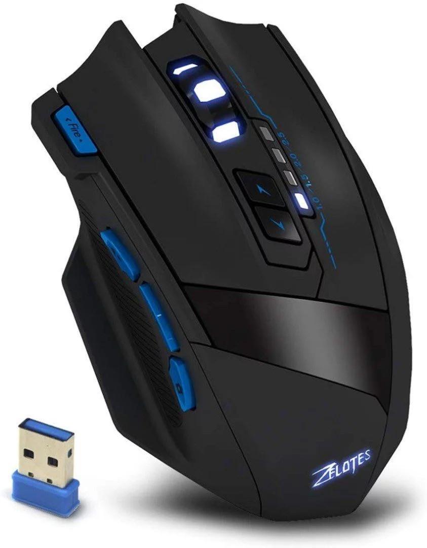 (E341) Granvela Wireless Mouse,Zelotes F15 2.4GHz Wireless Gaming Mouse ...