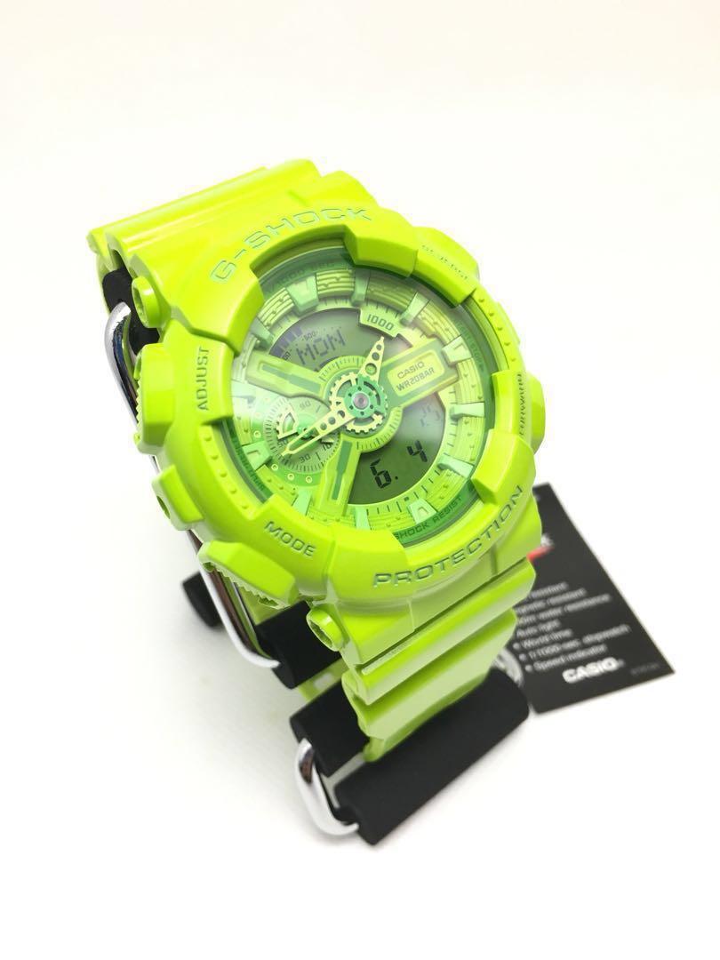 G Shock GA 110 Hyper Green GA110, Mobile Phones & Gadgets, Wearables ...