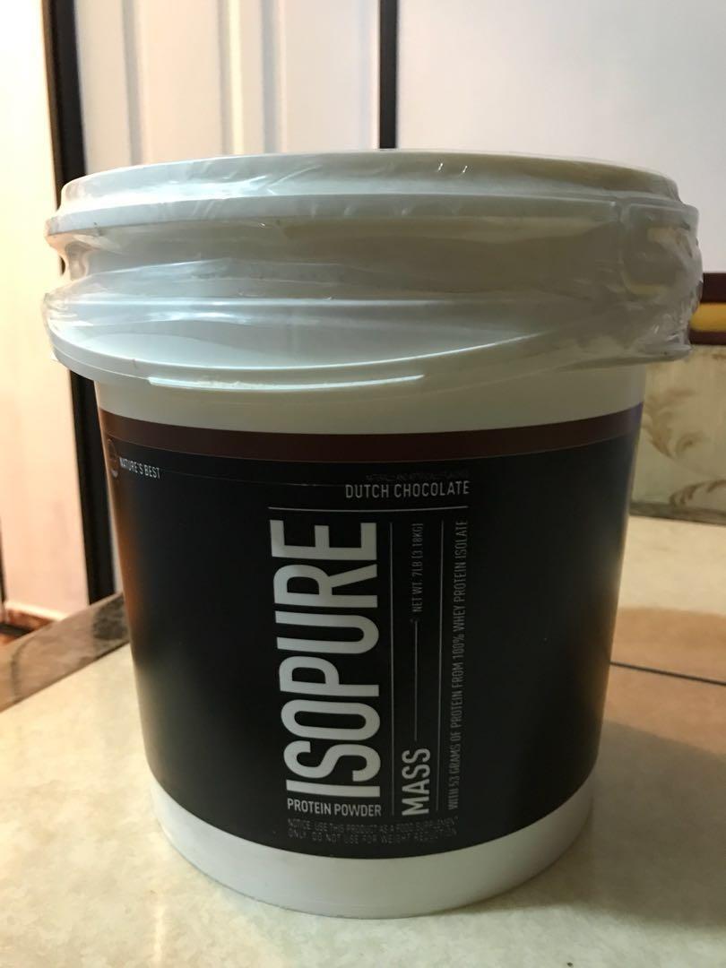ISOPURE MASS protein powder, Health & Nutrition, Health Supplements ...