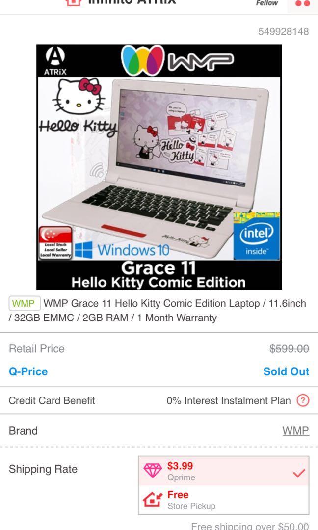 Limited edition Hello Kitty Laptop, Computers & Tech, Laptops ...