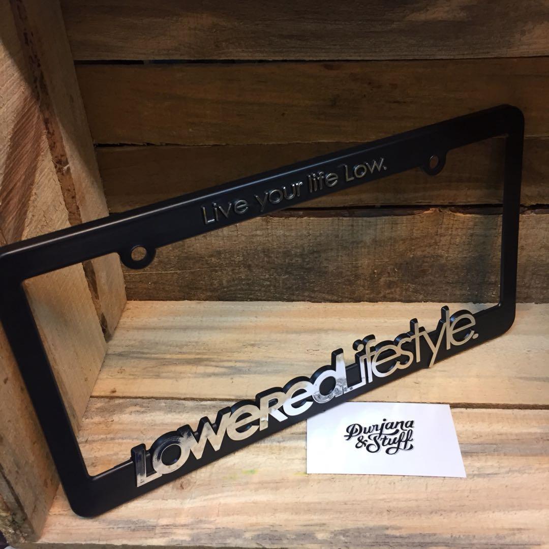 Lowered Lifestyle license plate frame, Auto Accessories on Carousell