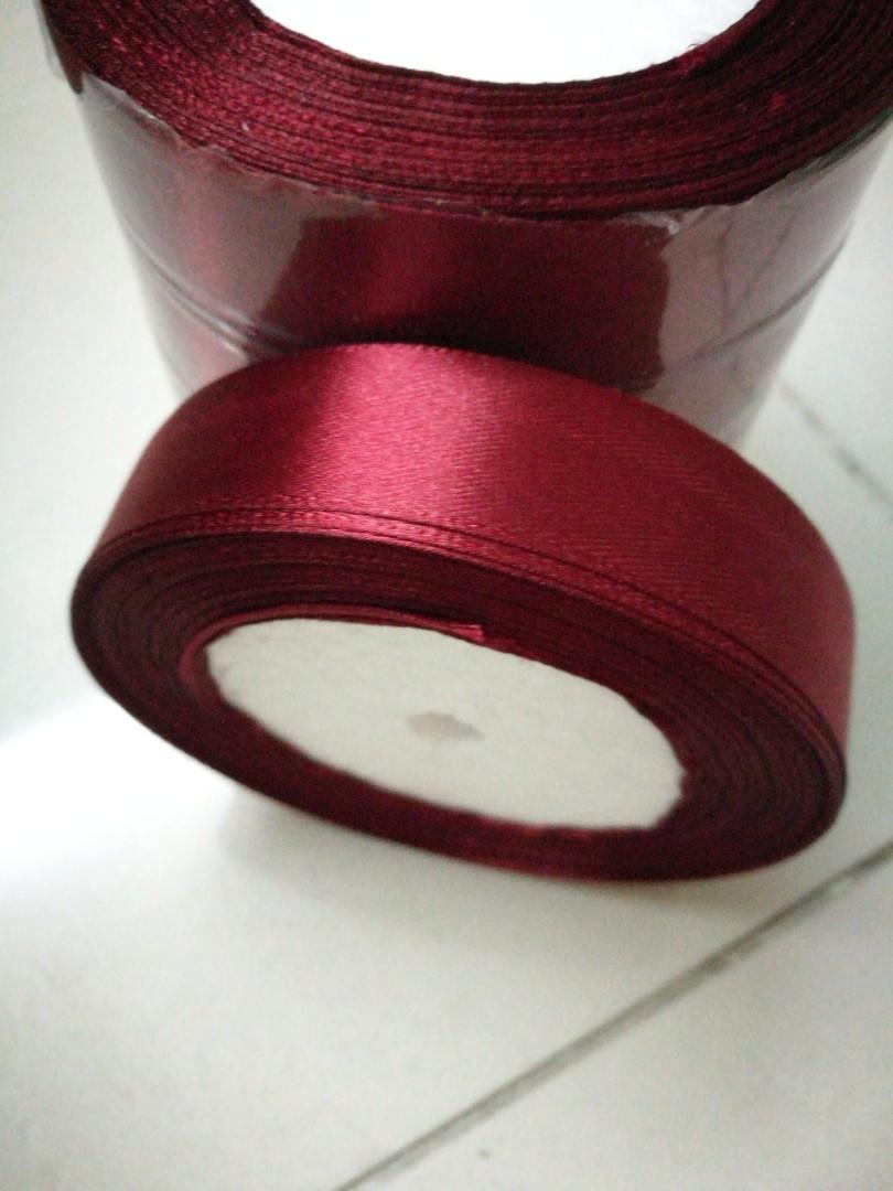 Maroon color 2cm ribbon - pack of 5, Hobbies & Toys, Stationery & Craft ...