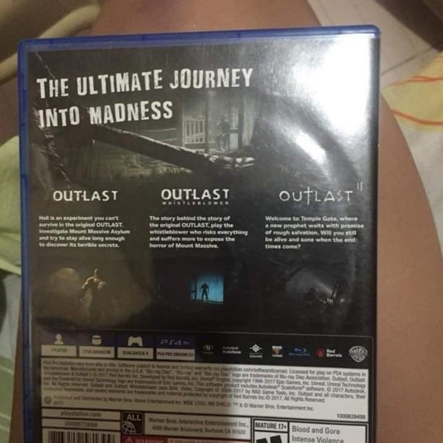 OUTLAST Trinity PS4, Video Gaming, Video Game Consoles, PlayStation on ...