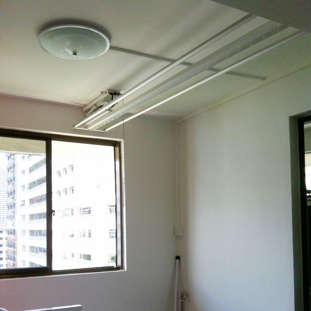 Indoor and Outdoor Retractable Laundry System. Suitable for resale HDB ...