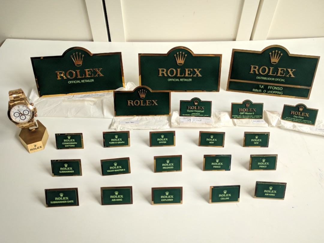 Rolex AD diaplay plaque, Luxury, Watches on Carousell