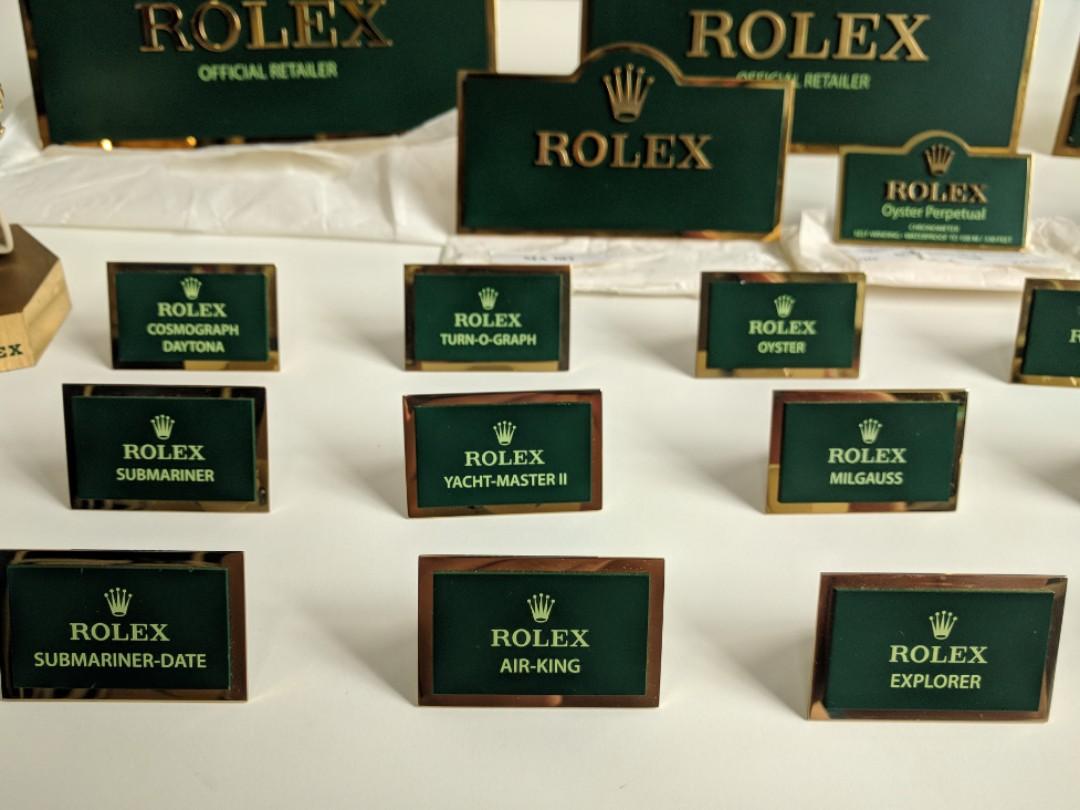 Rolex AD diaplay plaque, Luxury, Watches on Carousell