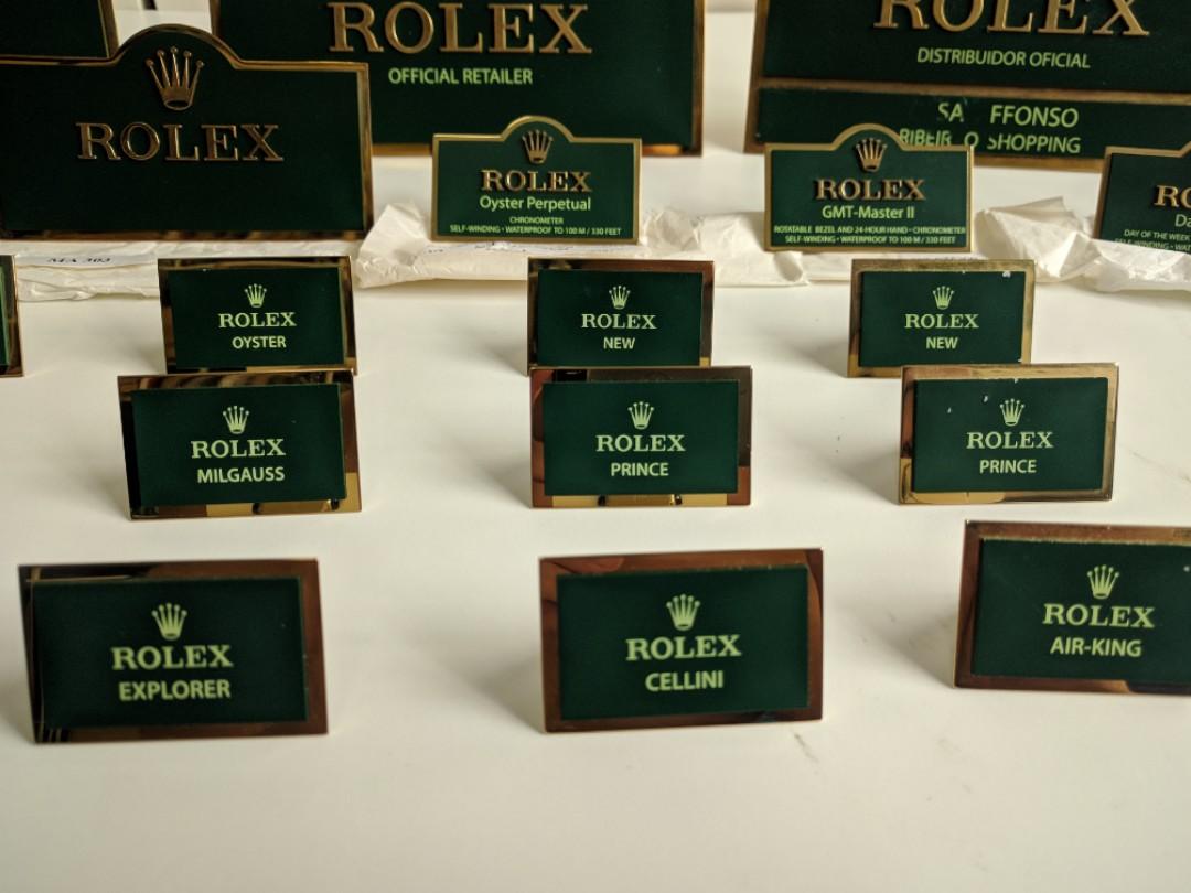 Rolex AD diaplay plaque, Luxury, Watches on Carousell