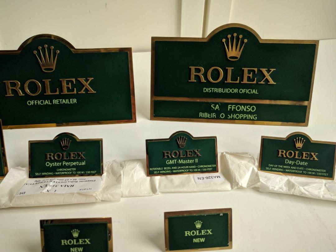 Rolex AD diaplay plaque, Luxury, Watches on Carousell