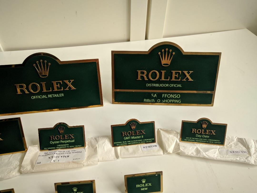 Rolex AD diaplay plaque, Luxury, Watches on Carousell