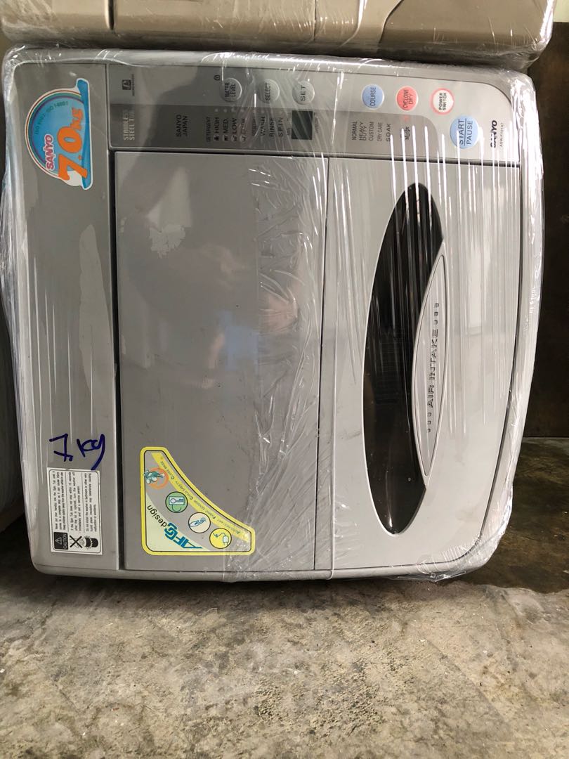 Sanyo washing machine 7kg, TV & Home Appliances, Washing Machines and ...