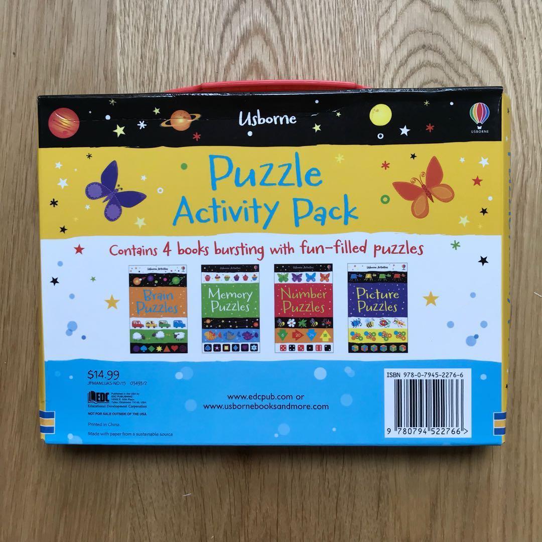 Usborne Puzzle Activity Pack (4 books), Hobbies & Toys, Books ...