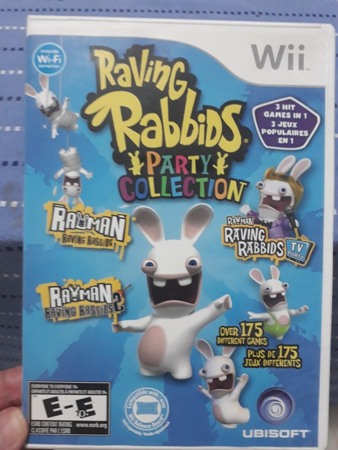 Wii game Raving Rabbids party collection, Video Gaming, Video Games ...