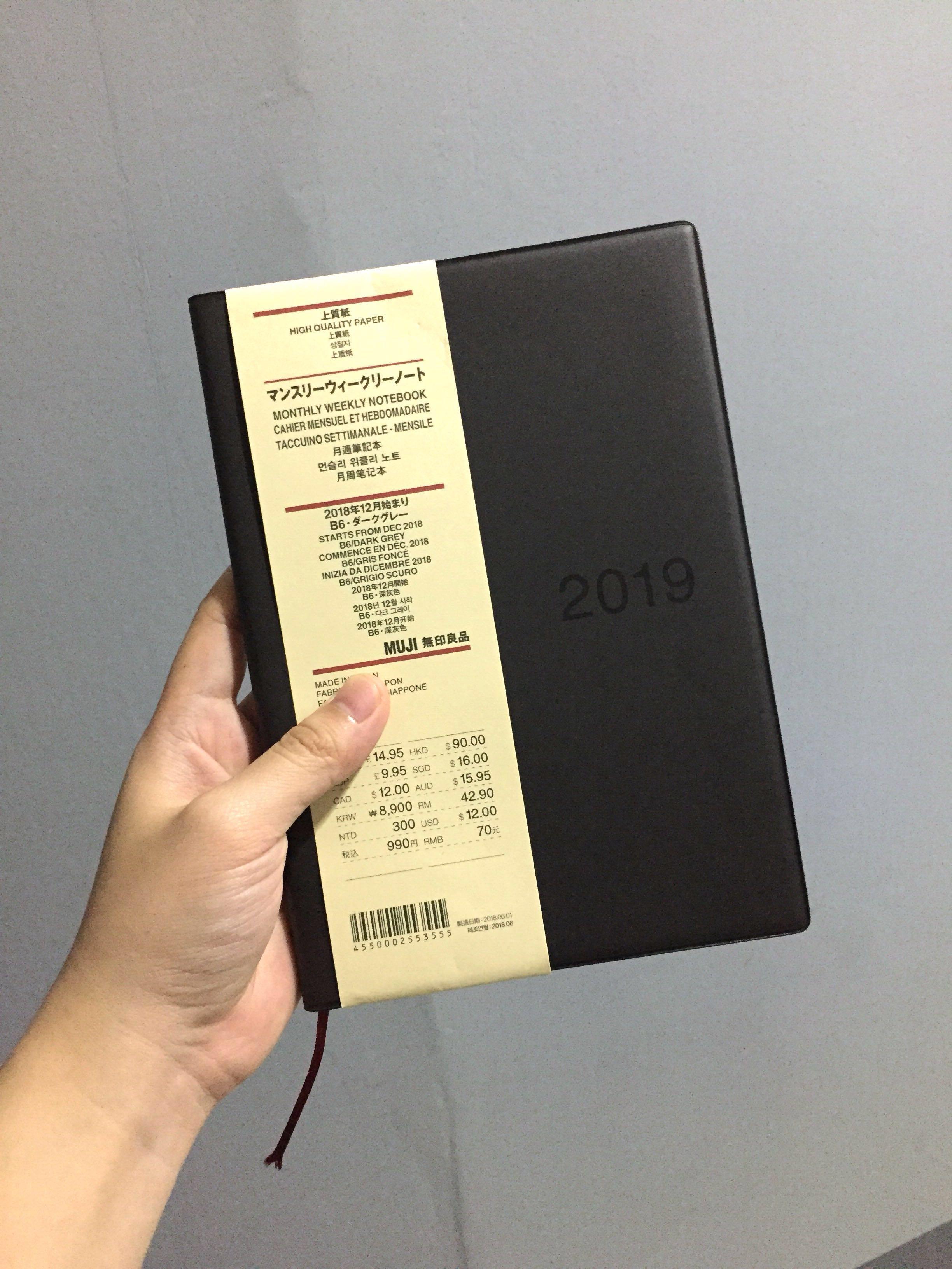 B6 MUJI 2019 PLANNER [RUSH SALE], Hobbies & Toys, Stationary & Craft ...