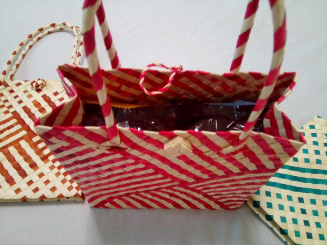 Colorful Native Basket/Bag Buri Made, Hobbies & Toys, Stationary ...