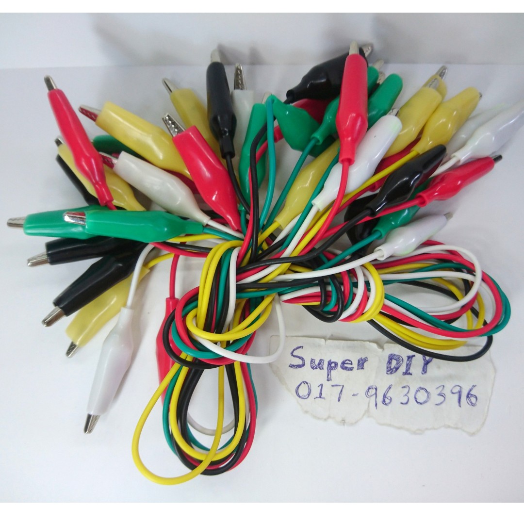 Crocodile Clips 50cm wire 10 pcs DIY electronic, TV & Home Appliances ...