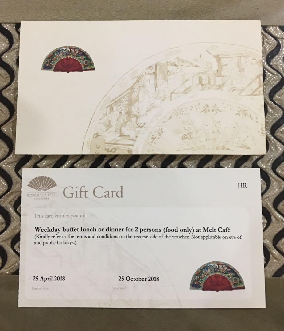 Gift Card (Dining) - Mandarin Oriental Singapore, Tickets & Vouchers ...