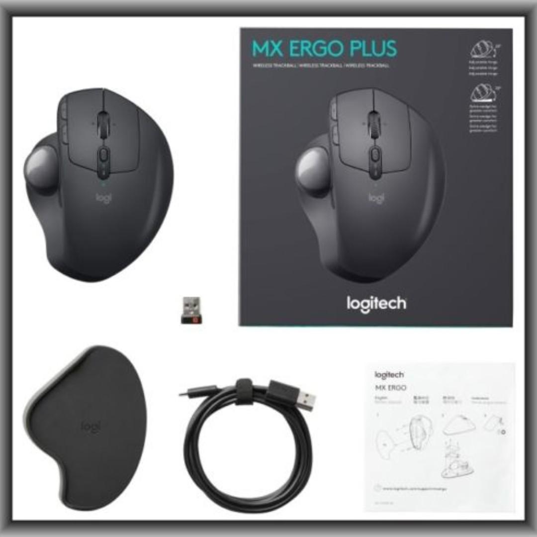 Logitech MX ERGO PLUS Wireless Trackball Mouse, Computers & Tech, Parts ...