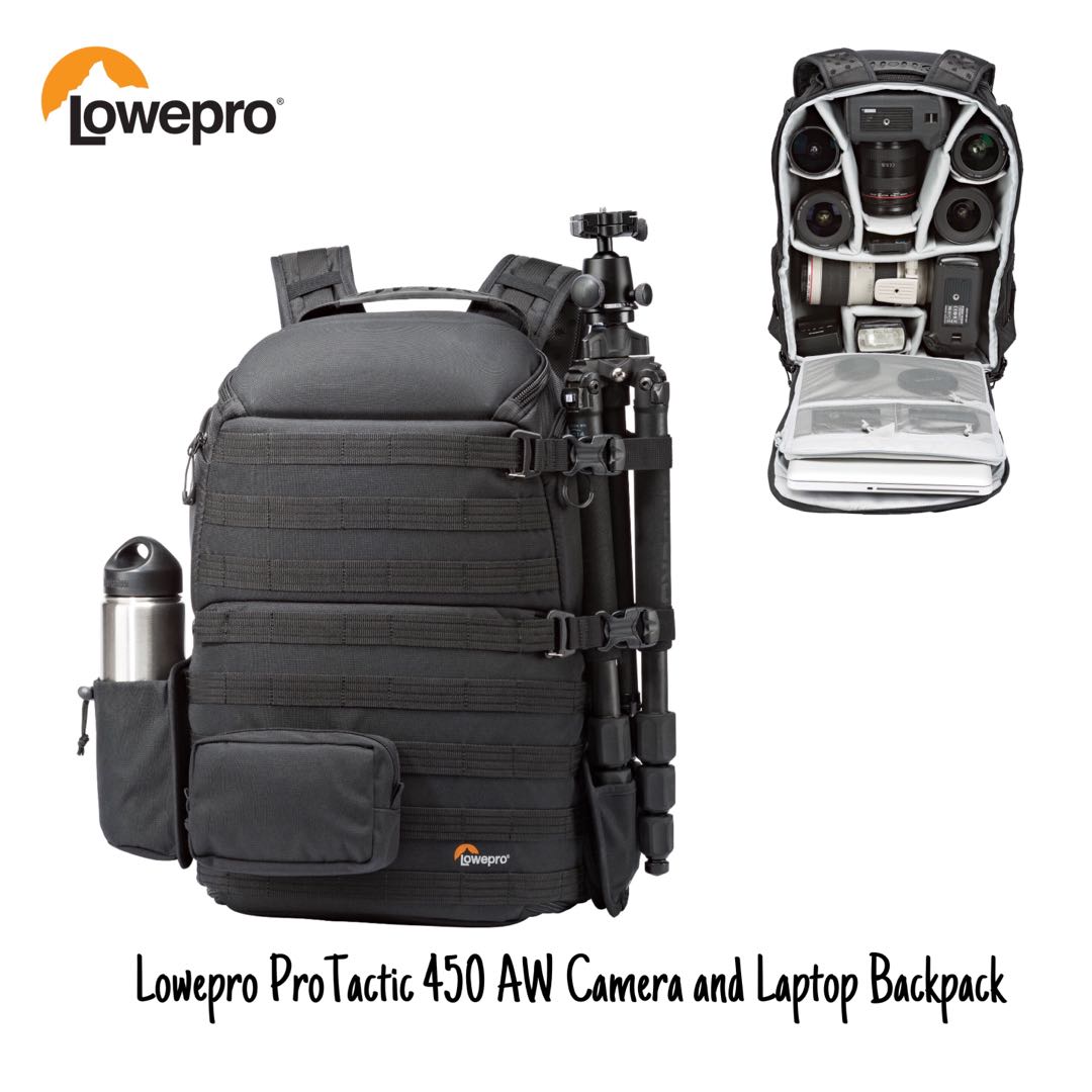 Lowepro ProTactic 450 AW Camera and Laptop Backpack, Photography ...