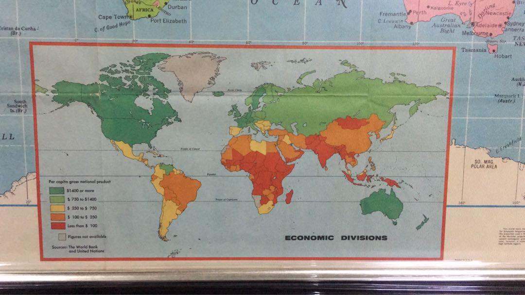 Since 1968-1969 Map of the world (new frame), Hobbies & Toys ...