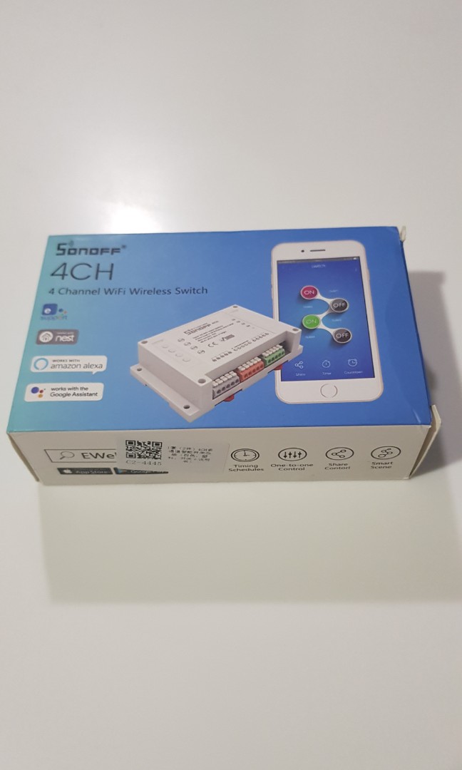Sonoff 4 channel wifi switch, TV & Home Appliances, TV & Entertainment ...