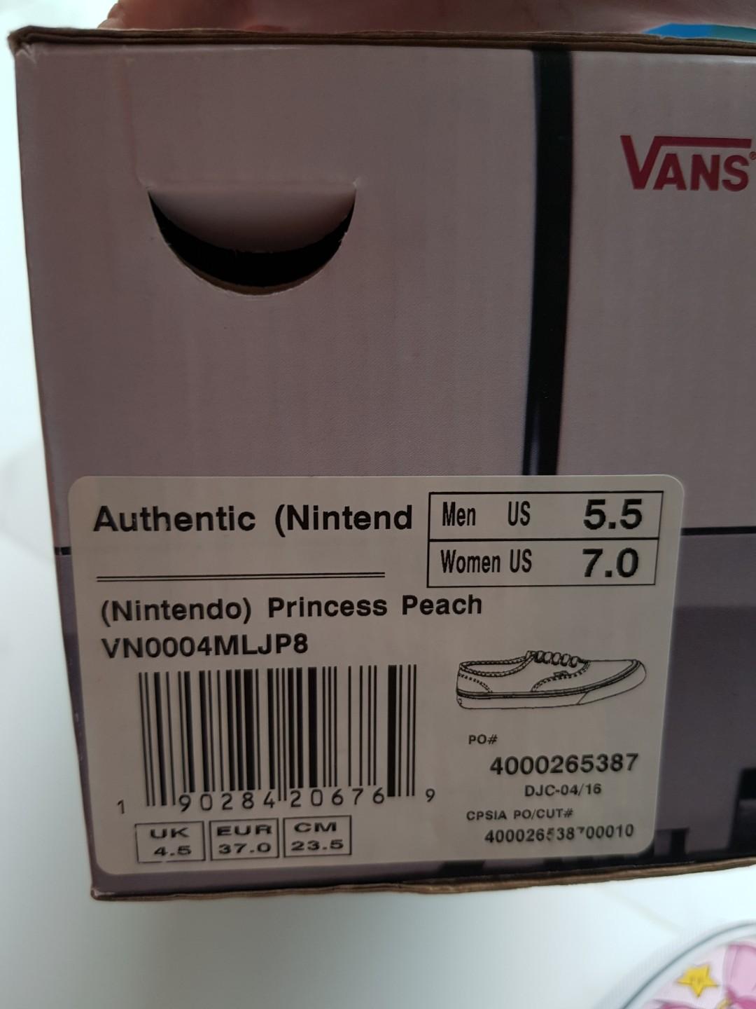 Vans Nintendo Princess Peach Shoes, Women's Fashion, Footwear, Sneakers ...
