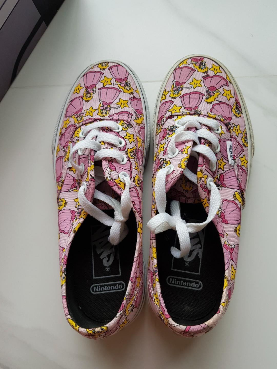 Vans Nintendo Princess Peach Shoes, Women's Fashion, Footwear, Sneakers ...