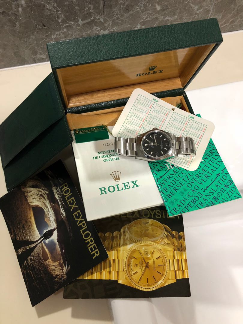 FS Rolex 369 Explorer 14270 Tritium dial Full Set, Luxury, Watches on ...