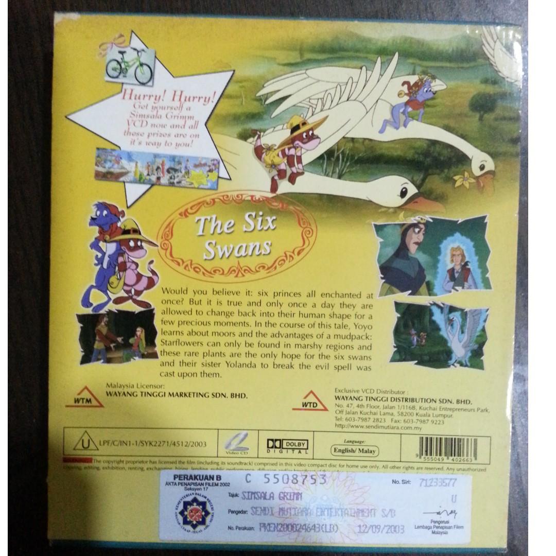 Original VCD Title: The Six Swans, Simsala Grimm #APR10, Hobbies & Toys ...