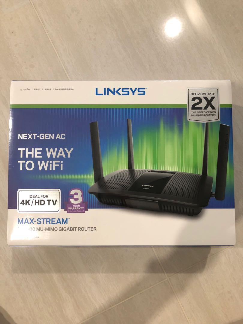 Linksys EA8100-AH Max-Stream AC2600 MU-MIMO GIGABIT ROUTER, Computers ...