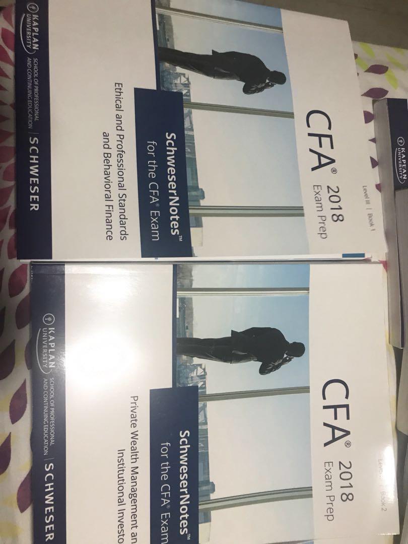 ORIGINAL FULL SET CFA level 3 2018 Schweser Notes, including cheat ...