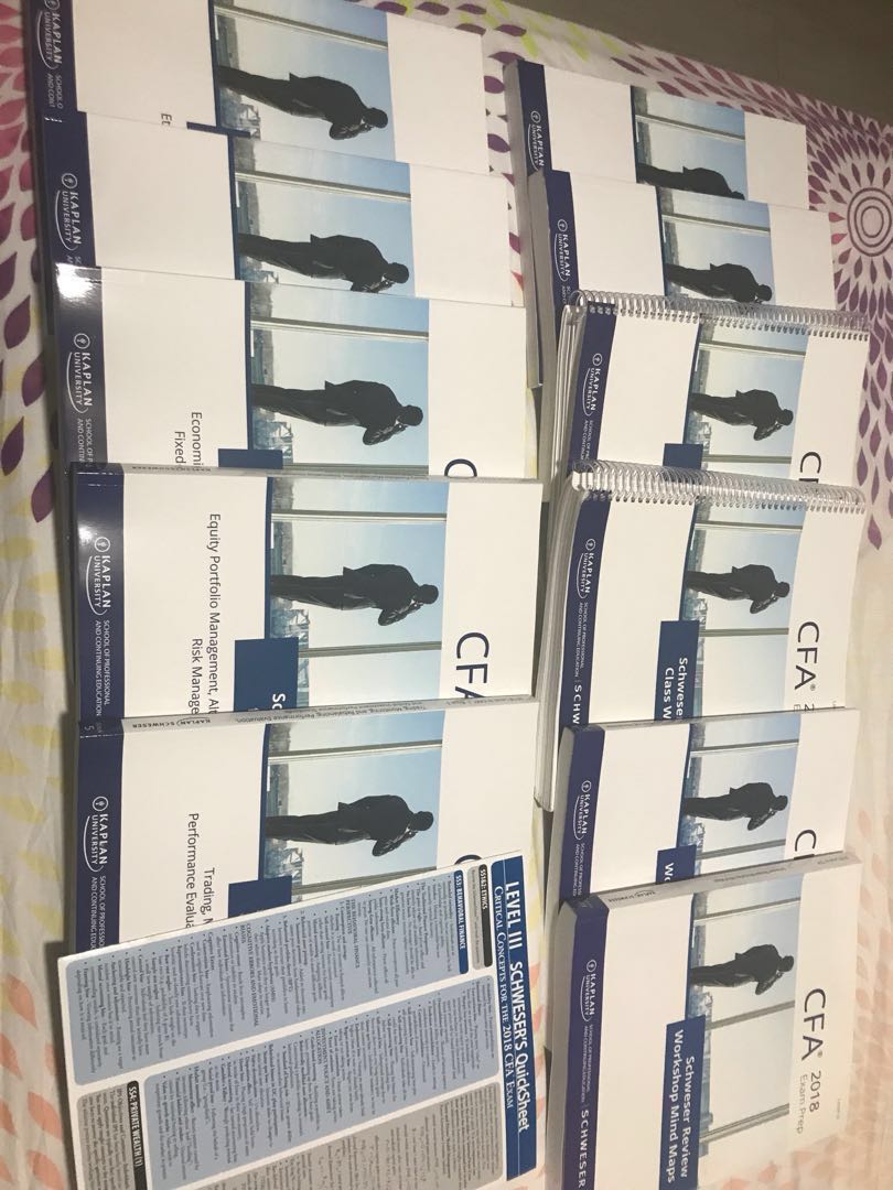 ORIGINAL FULL SET CFA level 3 2018 Schweser Notes, including cheat ...