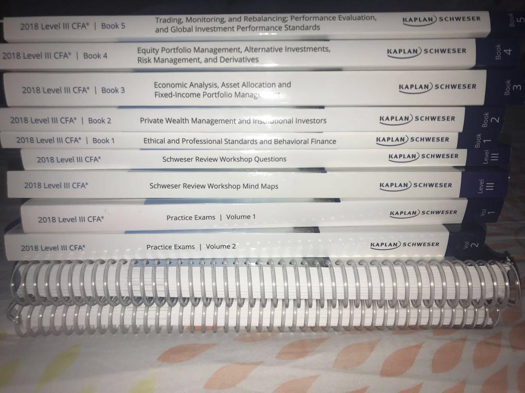 ORIGINAL FULL SET CFA level 3 2018 Schweser Notes, including cheat ...