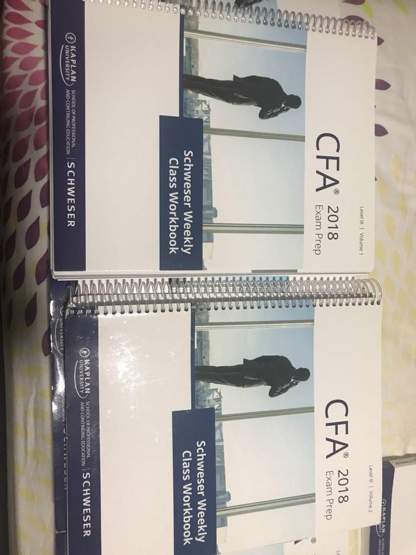 ORIGINAL FULL SET CFA level 3 2018 Schweser Notes, including cheat ...