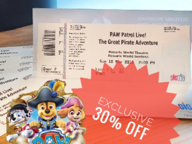 Paw Patrol Sistic Tickets, Tickets & Vouchers, Event Tickets on Carousell