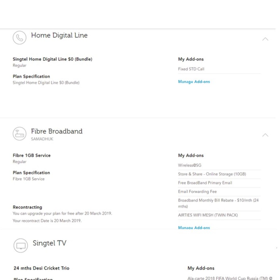 Singtel - Broadband Internet + TV subscription transfer, Everything ...