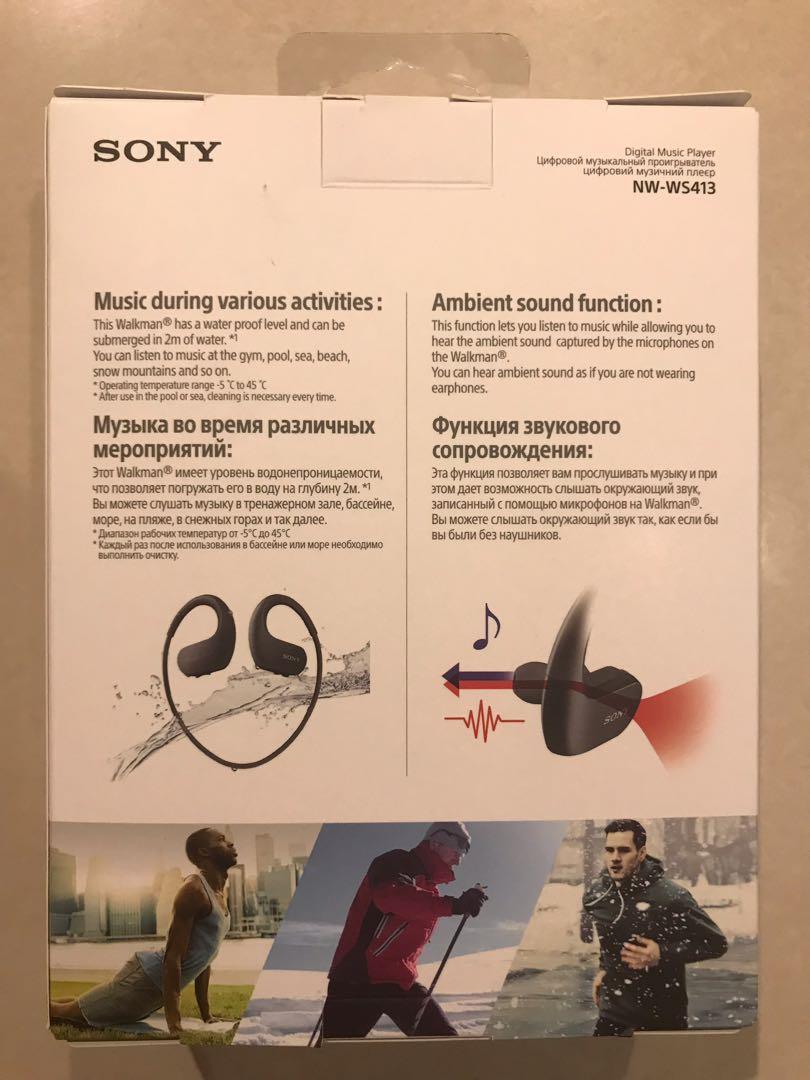 Sony Sports MP3 player (NW-WS413), Audio, Portable Music Players on ...