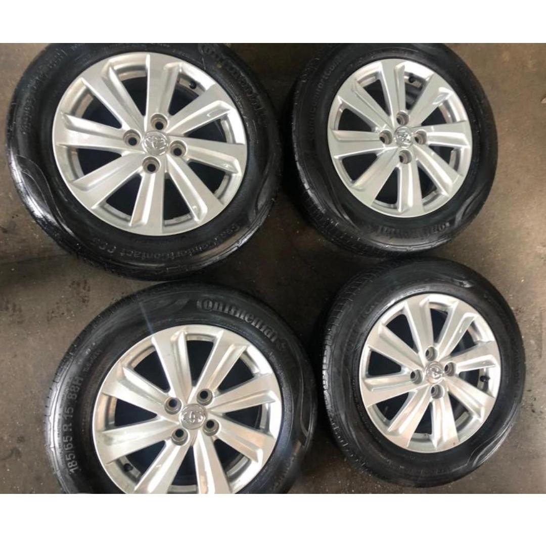 SPORT RIM TOYOTA VIOS 15" ORIGINAL SIAP TYRE CONTI, Auto Accessories on ...
