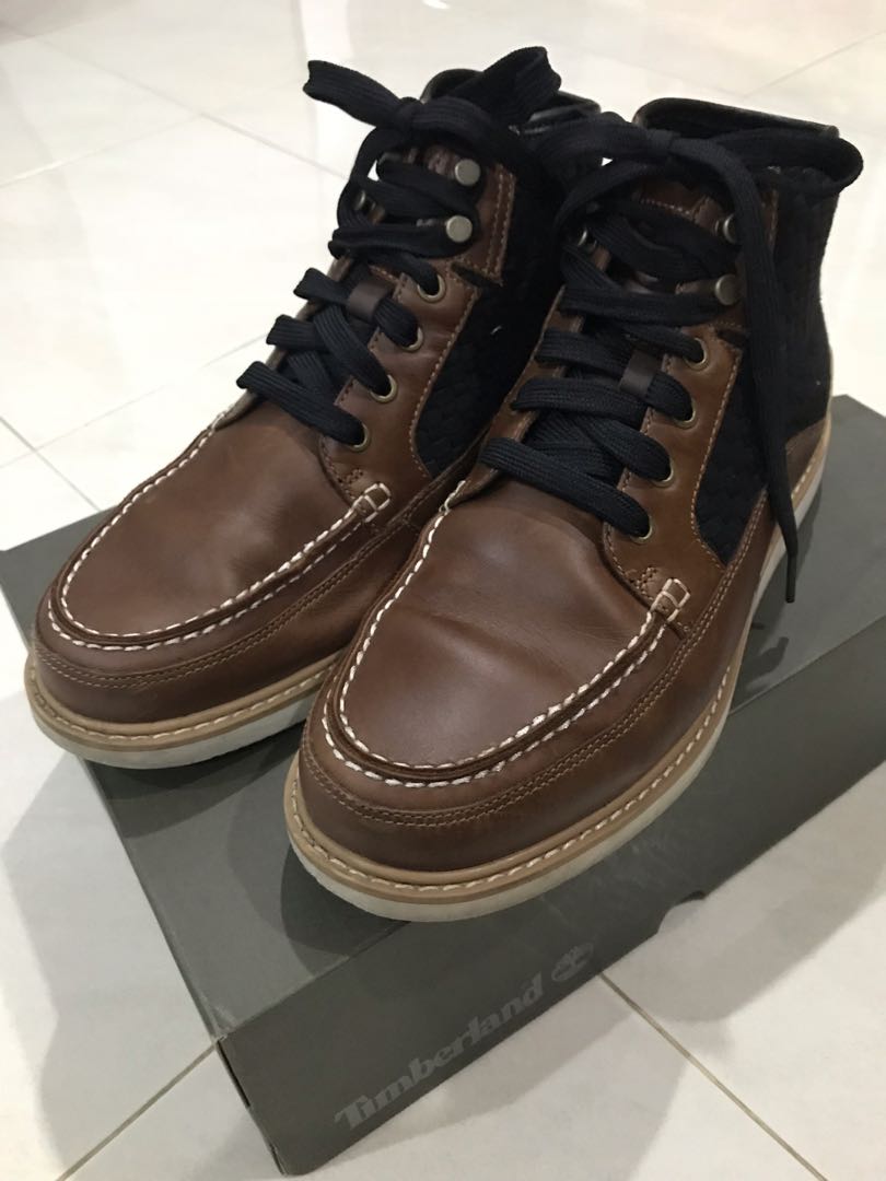 Timberland high-cut leather sneaker, Men's Fashion, Footwear, Sneakers ...