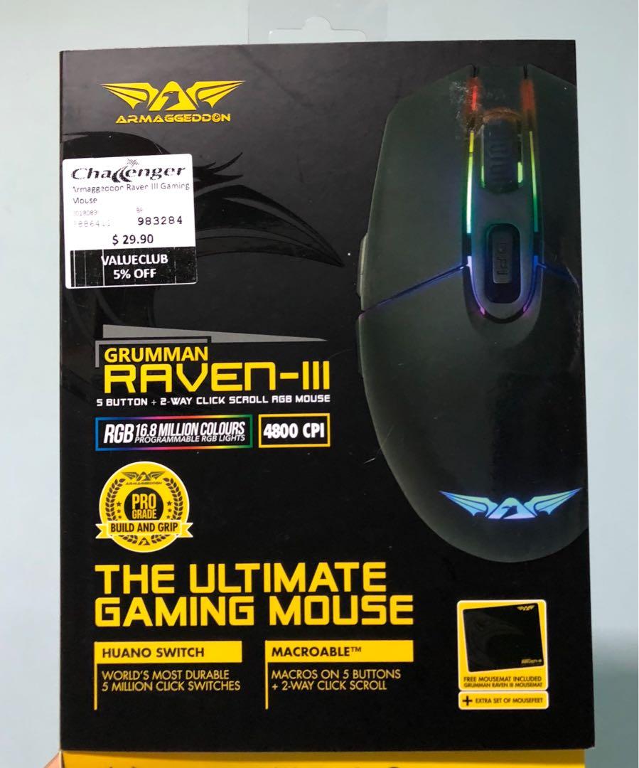 Armaggeddon Raven III/3 Gaming Mouse, Computers & Tech, Parts ...