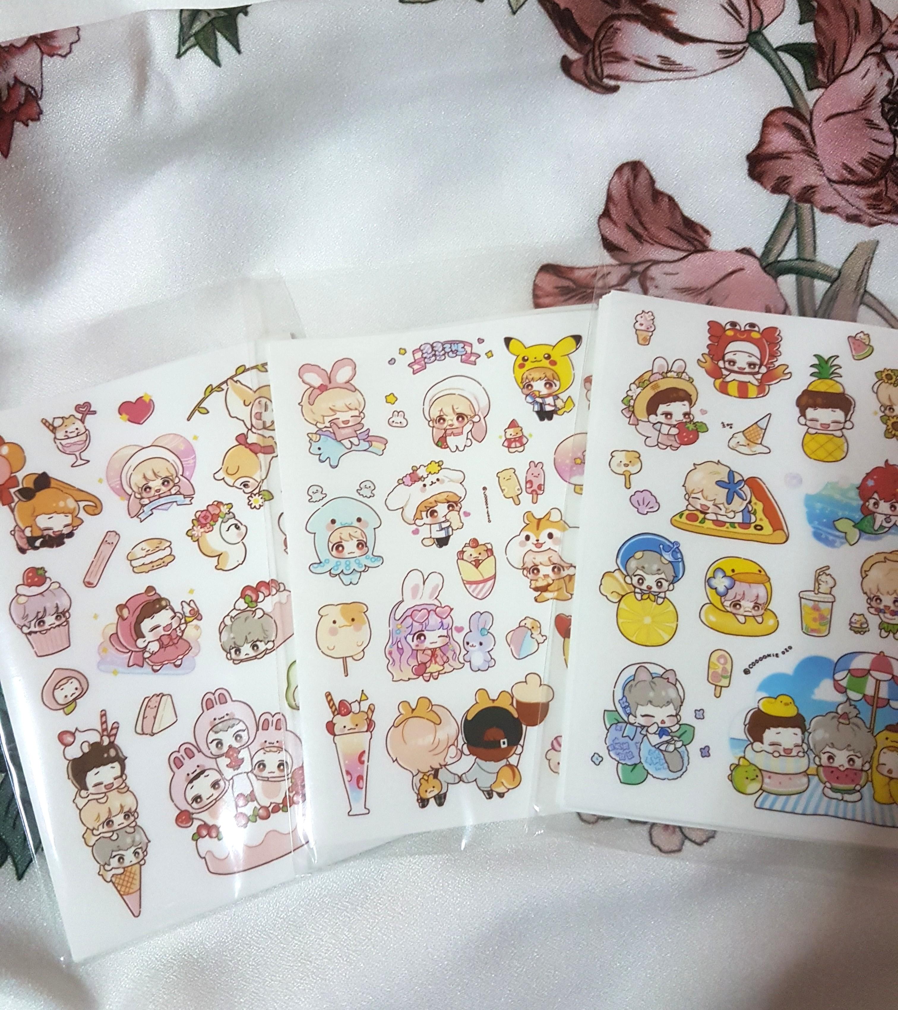 EXO FANART STICKERS, Hobbies & Toys, Memorabilia & Collectibles, K-Wave ...
