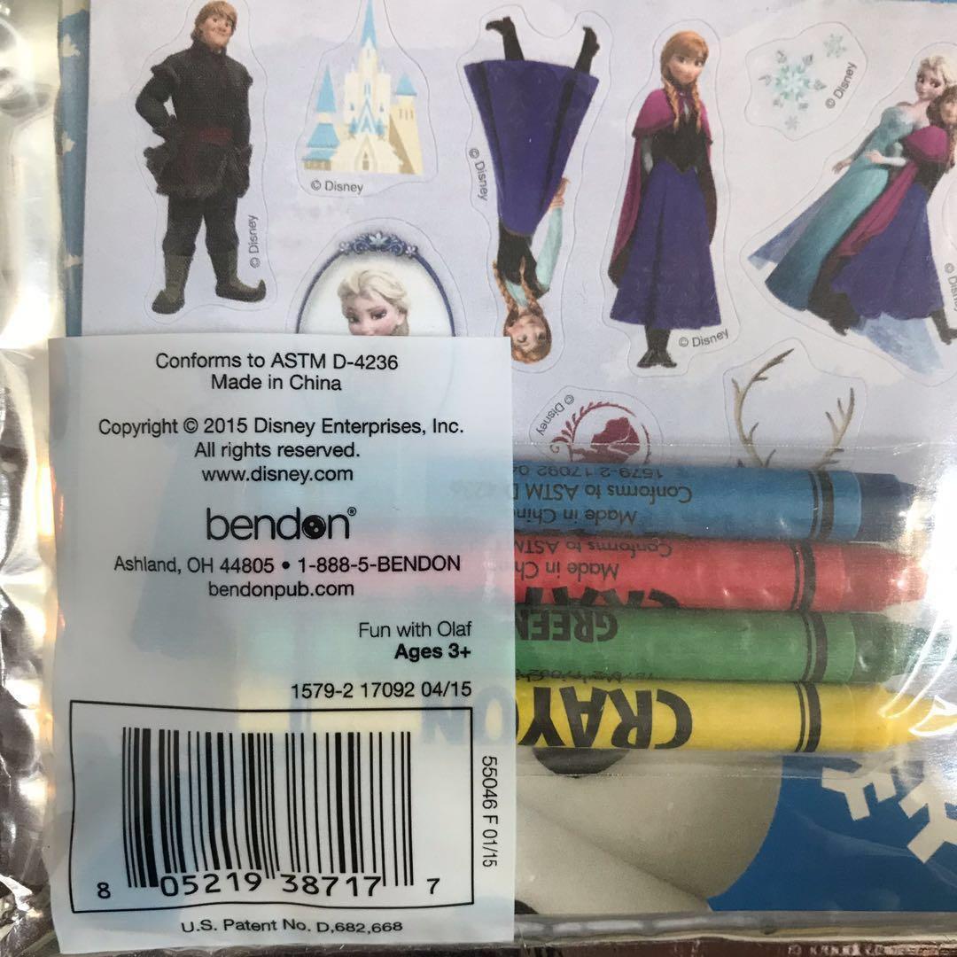 Frozen Olaf Play Pack - party pack incl colouring book, crayons ...